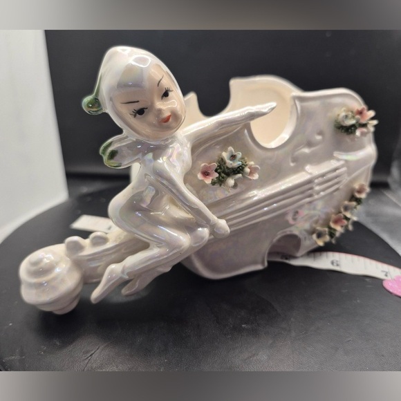 Lefton | Other | Vintage Lefton Pixie Fairy Lusterware Iridescent White ...